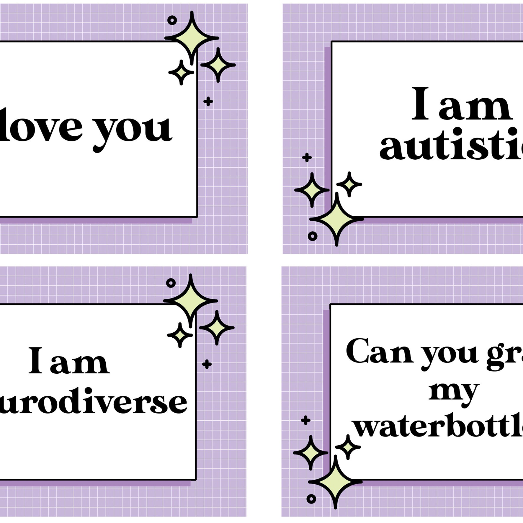 Non Speaking Communication Cards for Autistic and Neurodiverse People ...