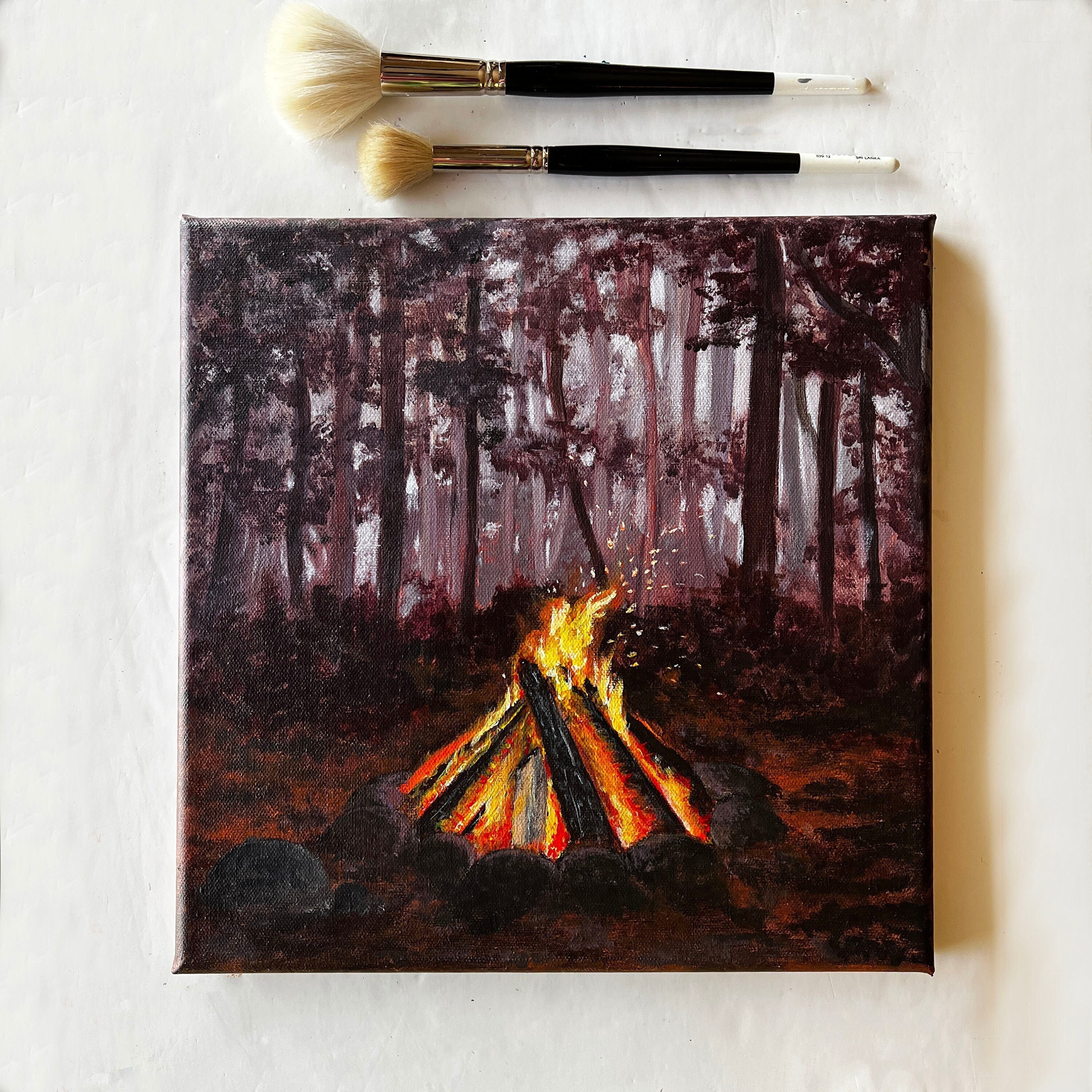 Forest Fire Painting