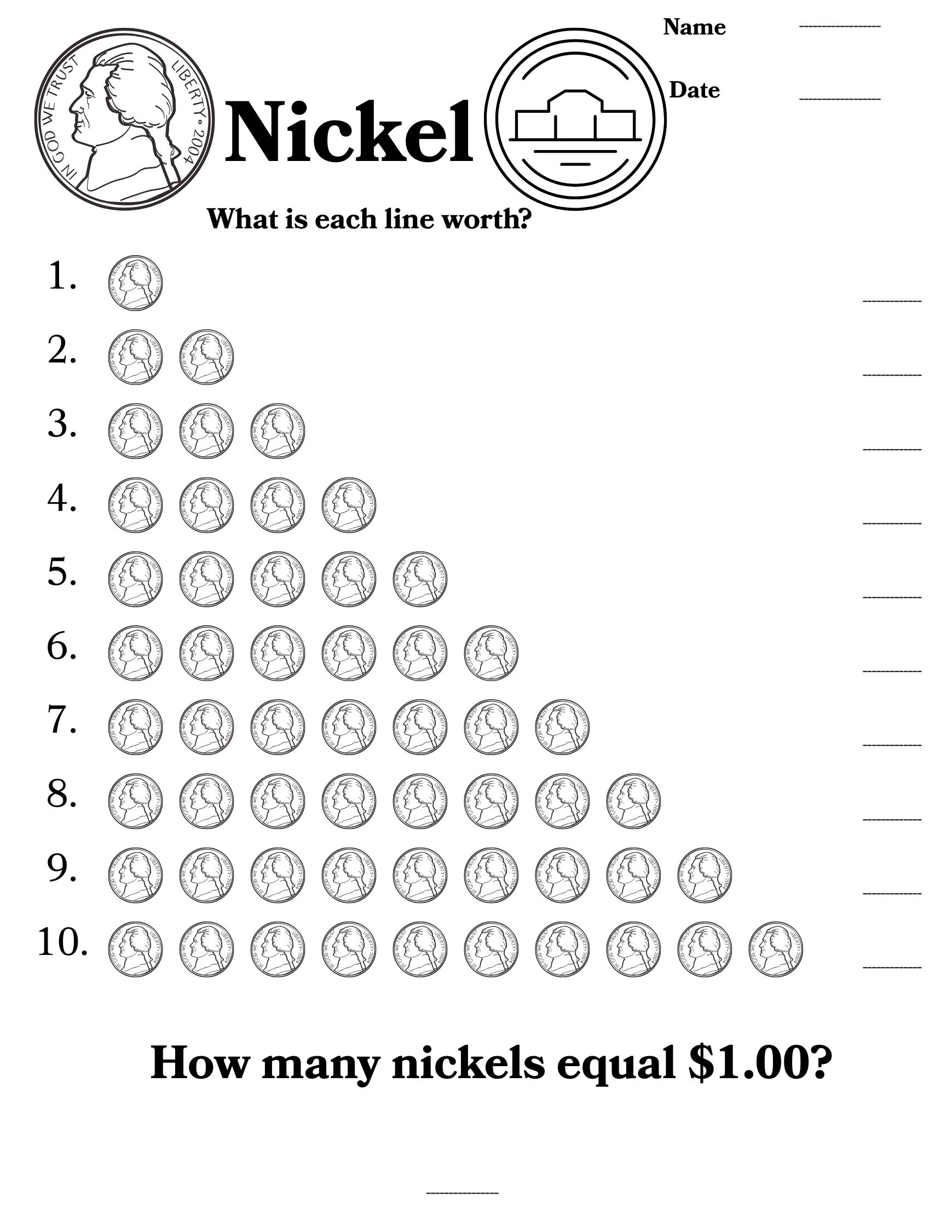 Money Counting Worksheets: Coin Recognition, Math Printables (digital ...
