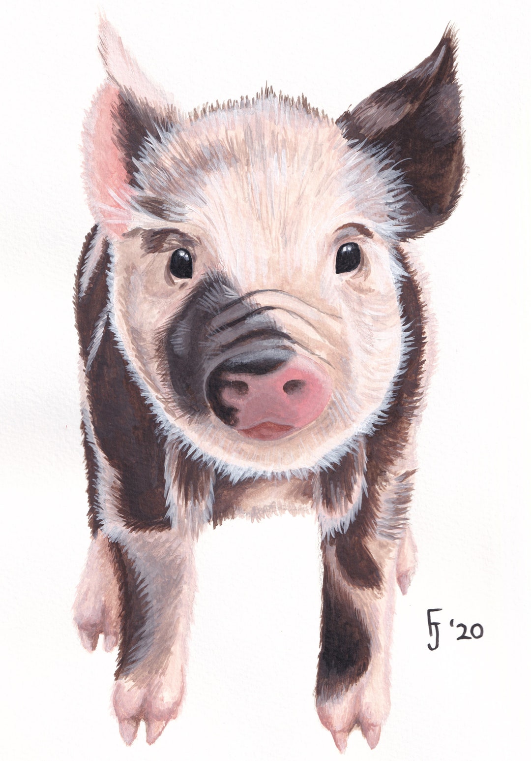 Piglet Painting (digital Print) / Original Art - Etsy