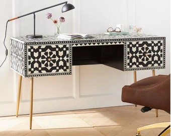 Bone Inlay Desk | Etsy