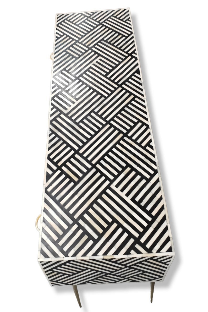 Bone Inlay Optical Desk Black - Etsy