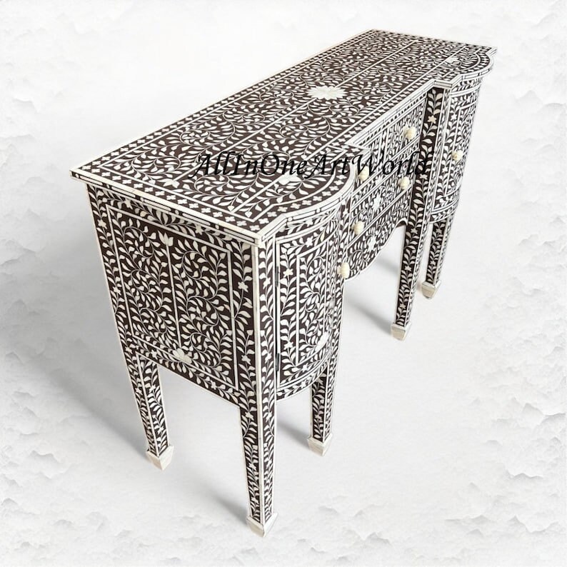 Victorian Bone Inlay Buffet Brown - Etsy
