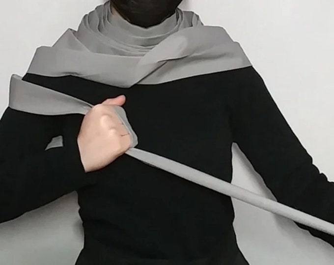 Long Gray Cosplay Scarf - Etsy