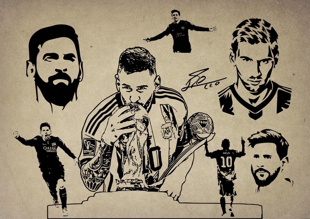 Lionel Messi Silhouette, Vector Clipart (digital Download) - Etsy