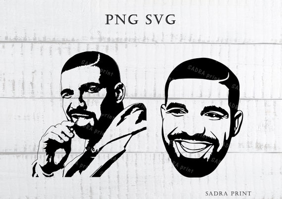2 Different Files in SVG PNG JPG Files Drake Silhouette Wall - Etsy UK