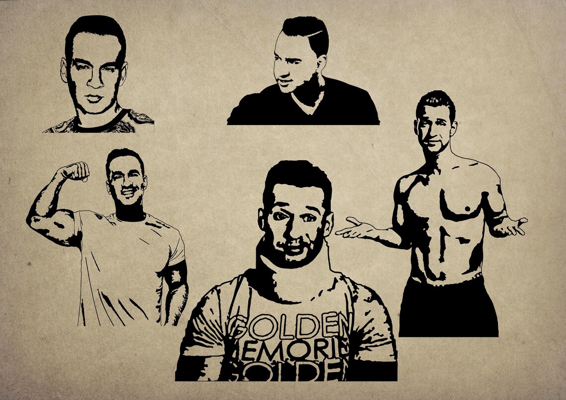 Mike the Situation & Snooki SVG Silhouette | Jersey Shore Reality TV ...