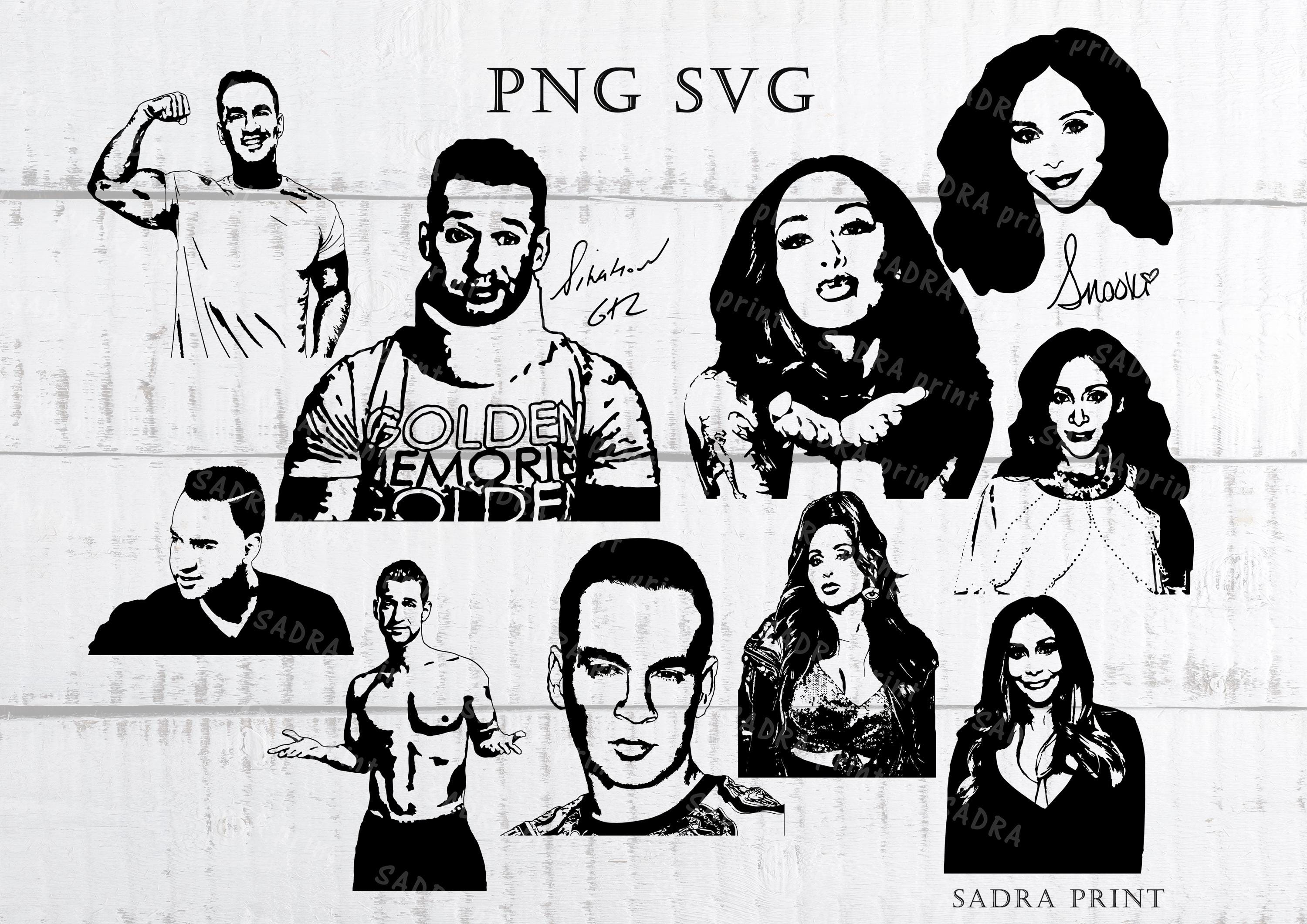 Mike the Situation & Snooki SVG Silhouette | Jersey Shore Reality TV ...