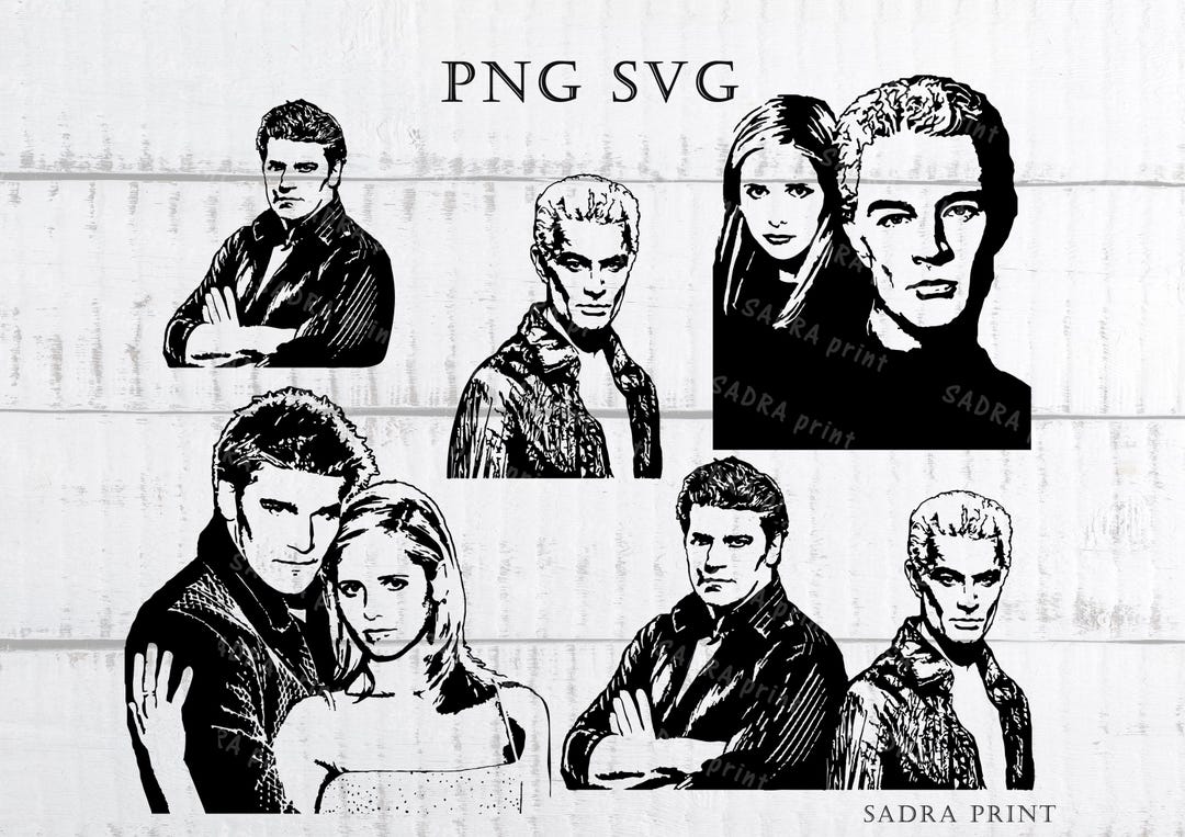 Angel Spike Silhouette SVG PNG | Buffy the Vampire Slayer Vector ...