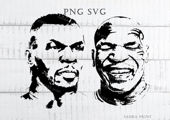 3 Different Files in SVG PNG JPG Files Mike Tyson Silhouette - Etsy