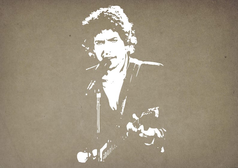 Bob Dylan Silhouette SVG | Folk Icon Vector Clipart (digital Download ...