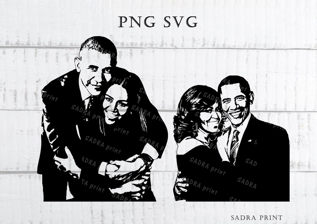 4 Different Files in SVG PNG JPG Files President and First Lady ...