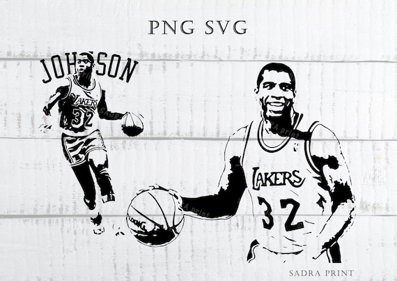 3 Different Files in SVG PNG JPG Files Magic Johnson - Etsy