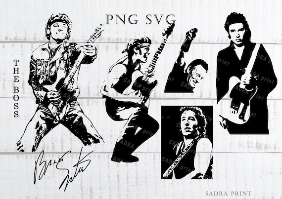 7 Different Files in SVG PNG JPG Files Bruce Springsteen | Etsy