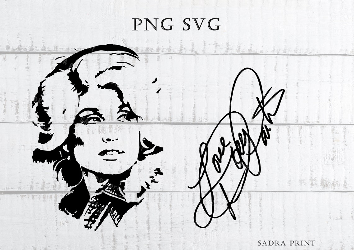 2 Different Files in SVG PNG JPG Files Dolly Parton Silhouette - Etsy