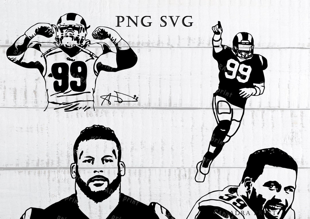 4 Different Files in SVG PNG JPG Files Aaron Donald Wall Art Print ...
