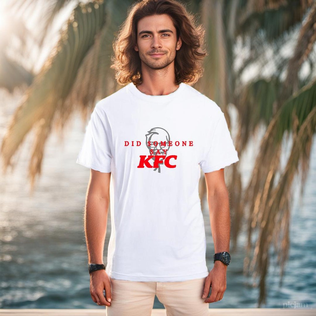 KFC Logo T-shirt, Fast Food Slogan Tee - Etsy