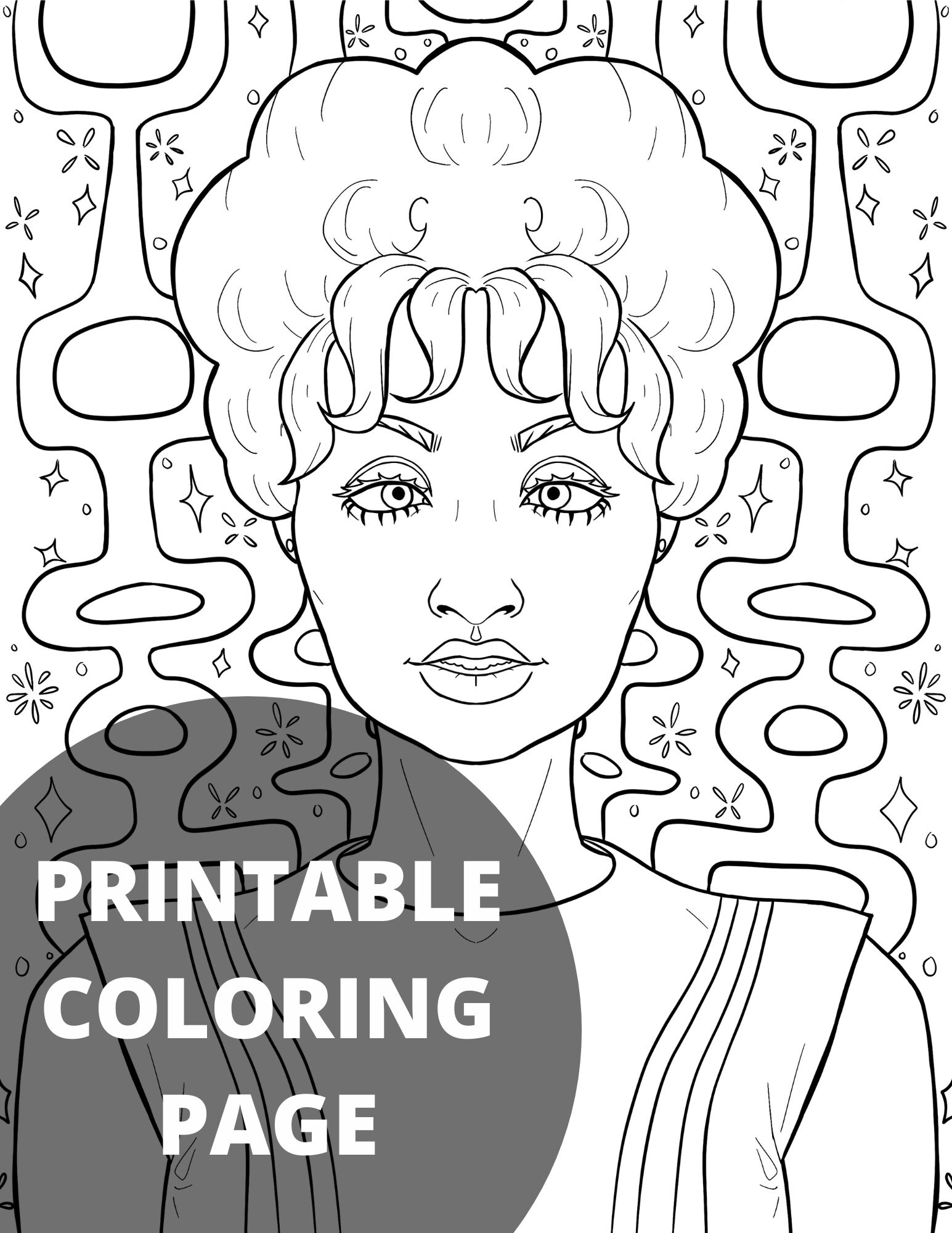 60's Coloring Page PRINTABLE | Etsy