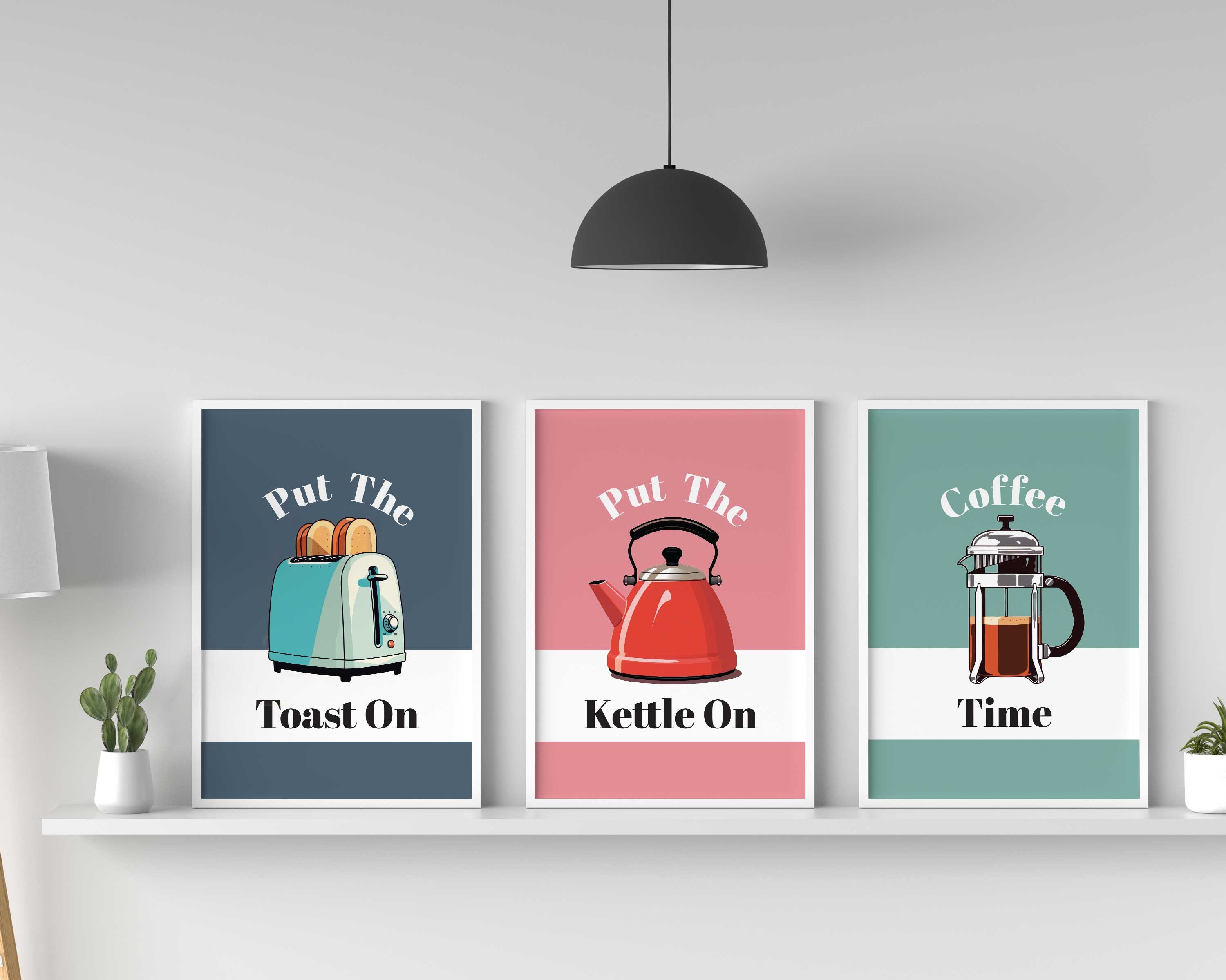 Put the Toast on Retro Kitchen Print Toaster Vintage Wall Art Gift ...