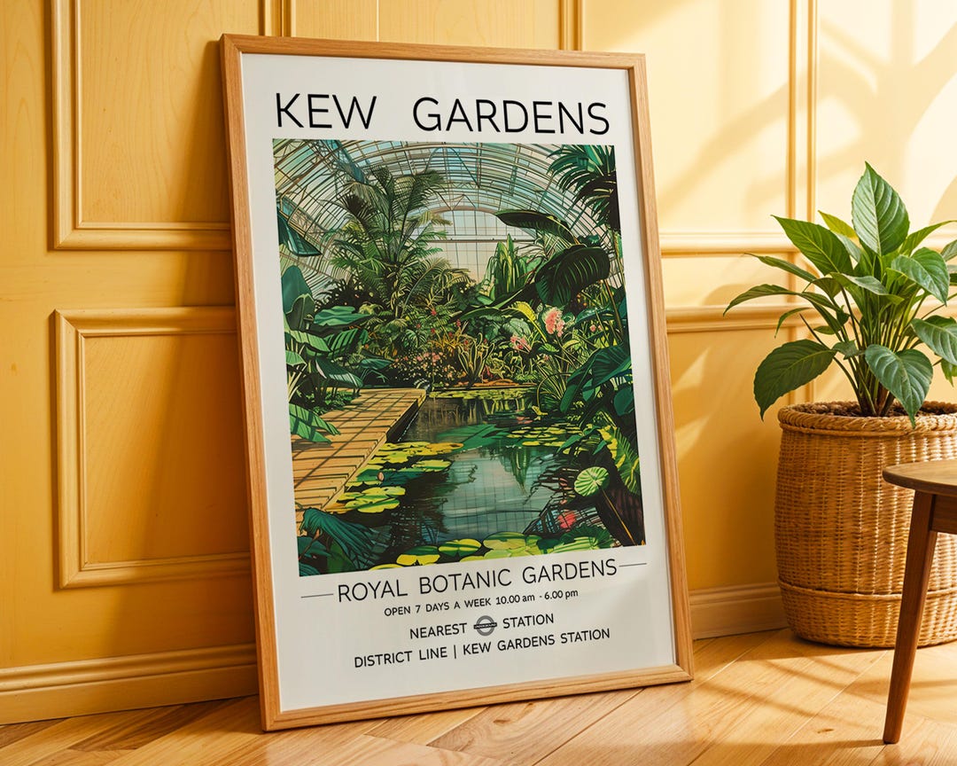 Kew Gardens Poster: Vintage Botanical Print, Royal Botanic Gardens - Etsy