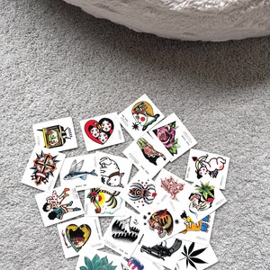 Limited Edition Old School Traditional TATTOO STICKERS Waterproof - Etsy