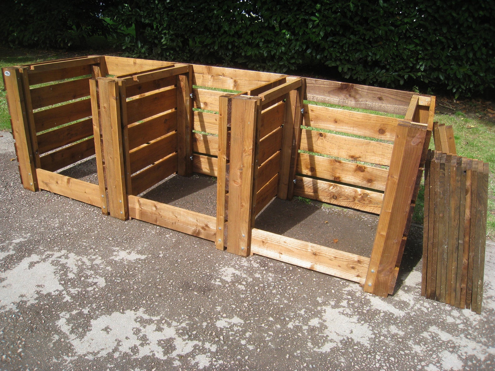 Wooden Compost Bin Triple Close-boarded or Slatted | Etsy