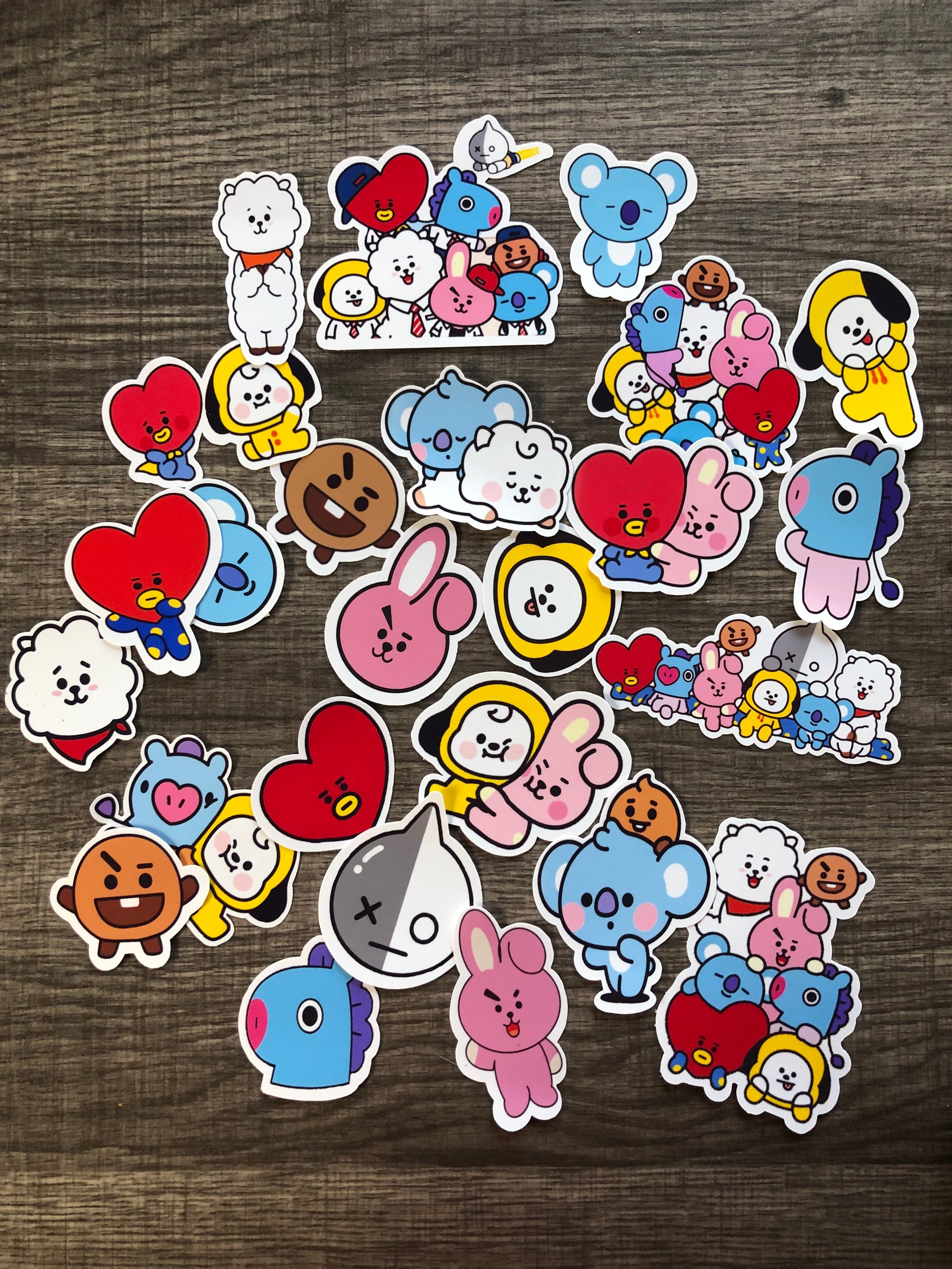 BT21 Sticker Packs - Etsy