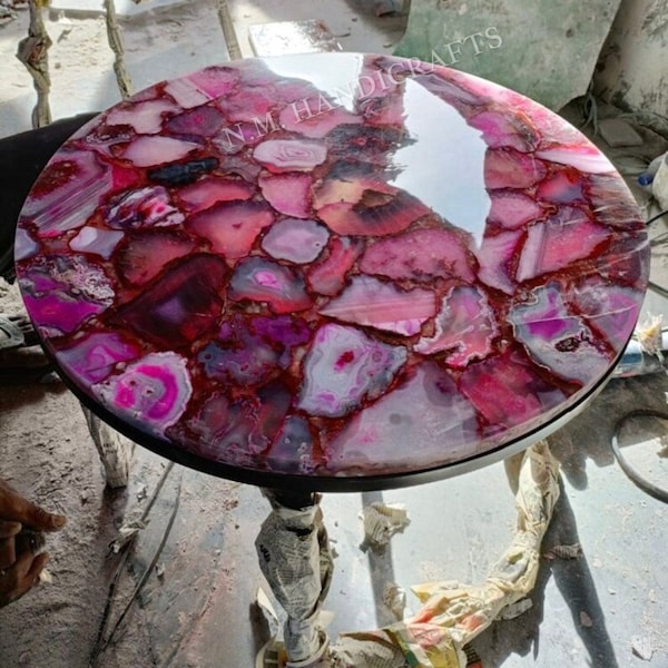 Pink Onyx Table - Etsy