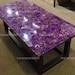 Purple Amethyst Table Top, Agate Table for Coffee, Amethyst Table ...