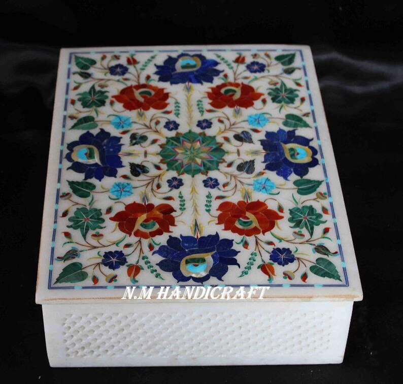 Jewelry Storage Wedding Jewel Box Gems Stones Inlaid Multi Use Box ...