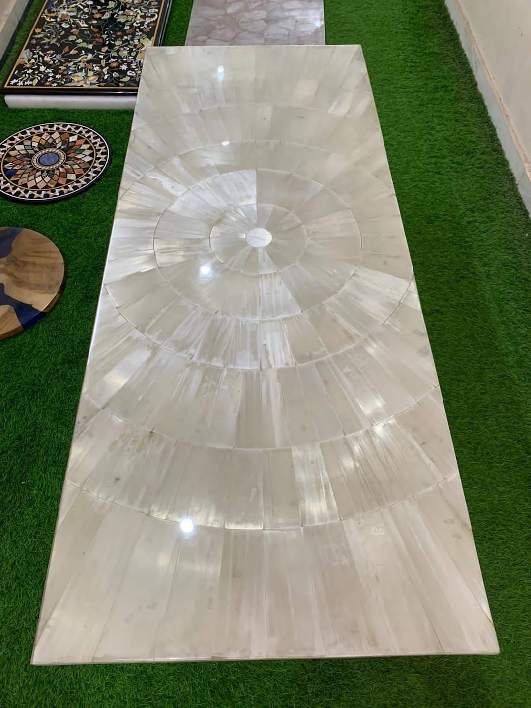 Selenite Dining Table Top, Selenite Coffee Table, Selenite Office Table ...