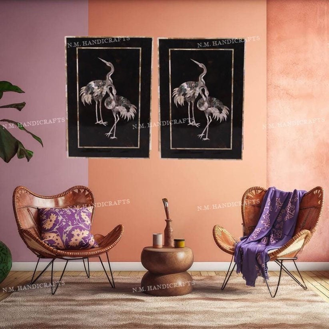 Marble Wall Panel, Bird Art Wall Panel, Wall Decor, Marble Wall ...