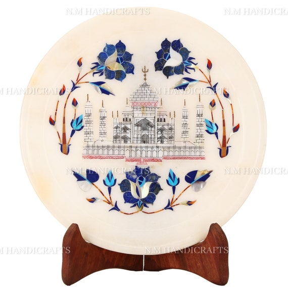 Marble Taj Mahal Plate Snack Plate Serving Plate Seven | Etsy