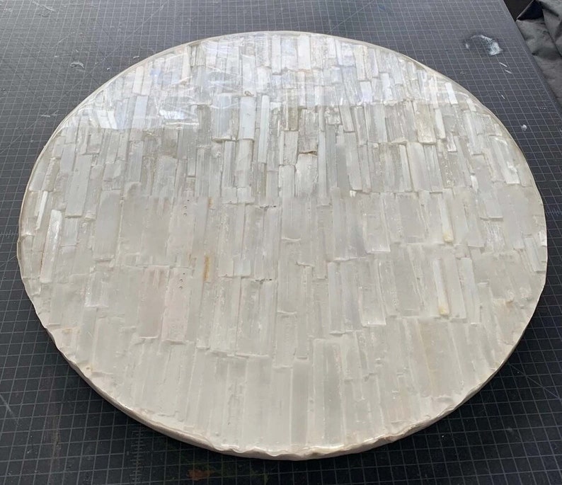 Selenite Coffee Table Top, Selenite Side Table, Selenite Dining Table ...