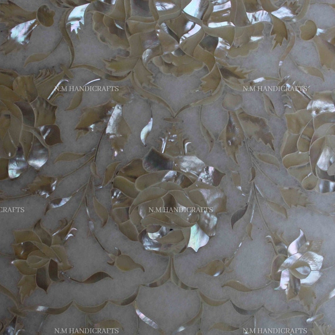 Marble Inlay Dining Table Mother of Pearl Shell Inlay Mop - Etsy