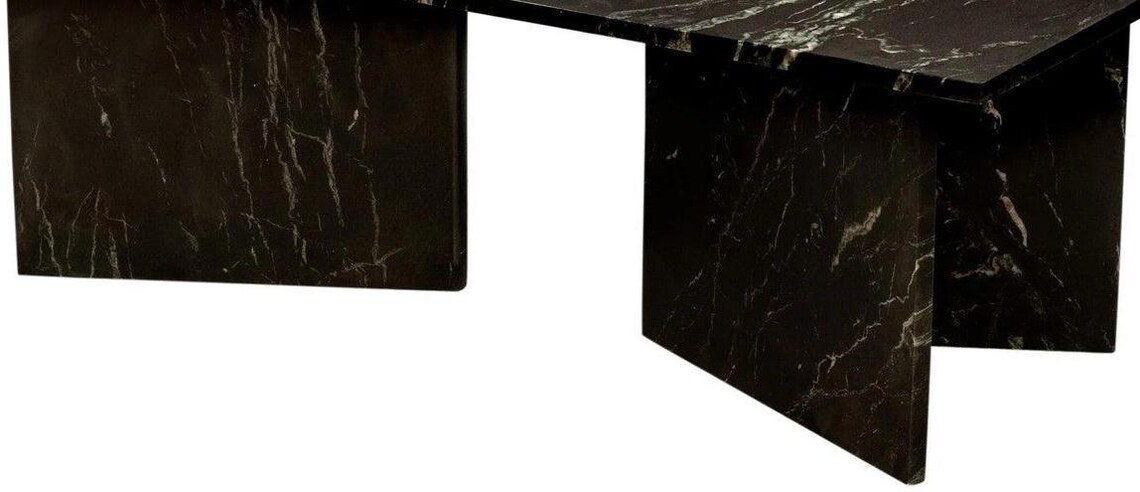 Black Marquino Marble Coffee Table, Stone Garden Table, Marble Hallway ...