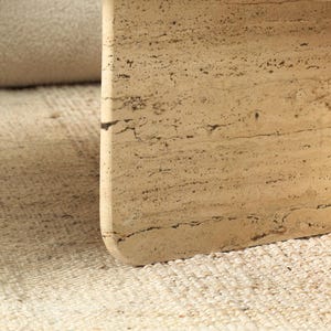 Travertine Marble Coffee Table, Travertine Stone Center Table, Marble ...