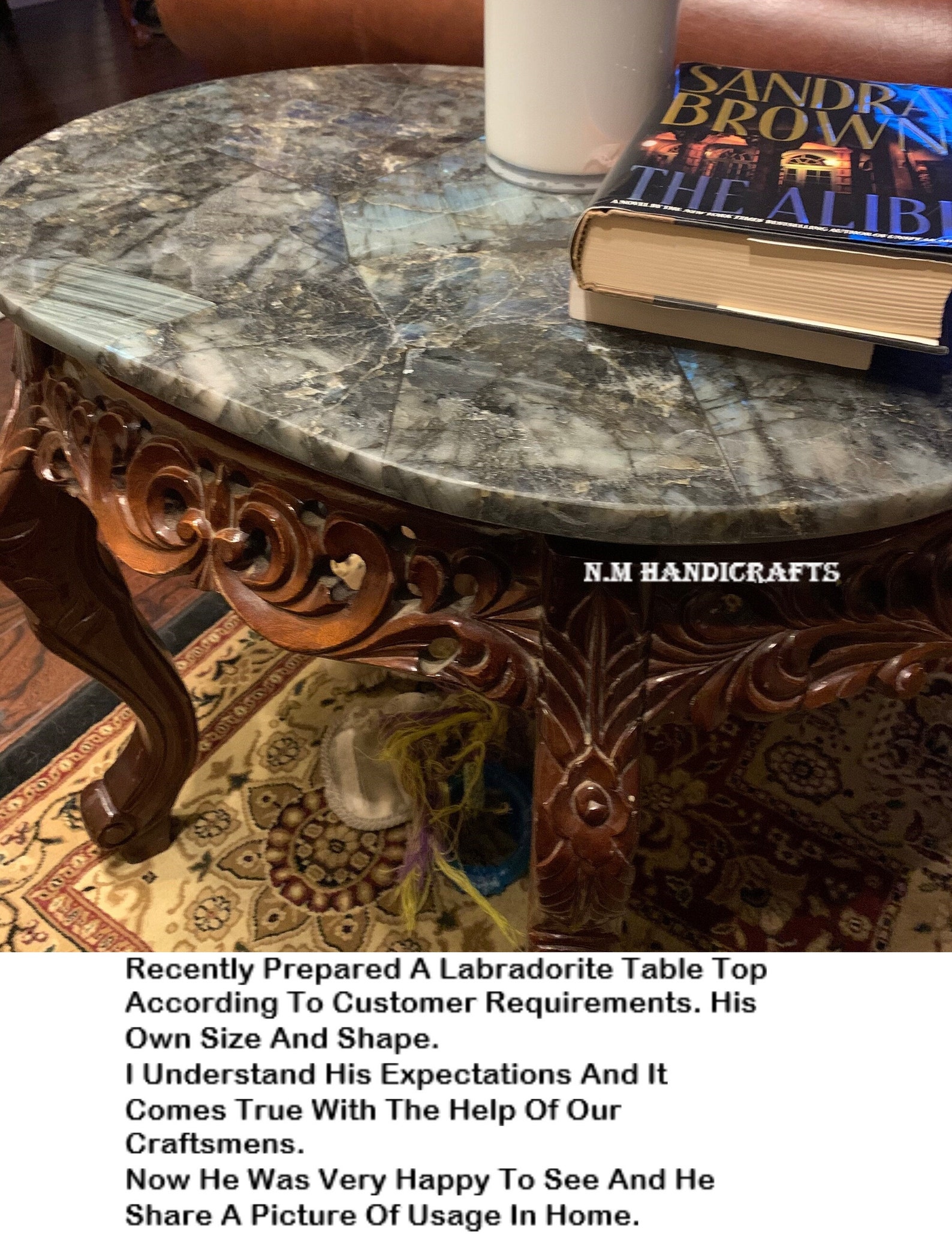 Labradorite Stone Slab Counter Tops Dining Table Top Garden - Etsy