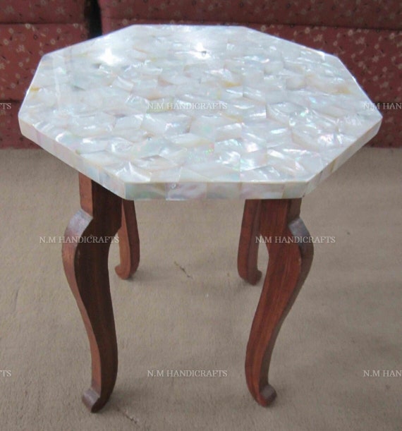 Mother of Pearl End Table Side Table Shell Tables Ancient - Etsy