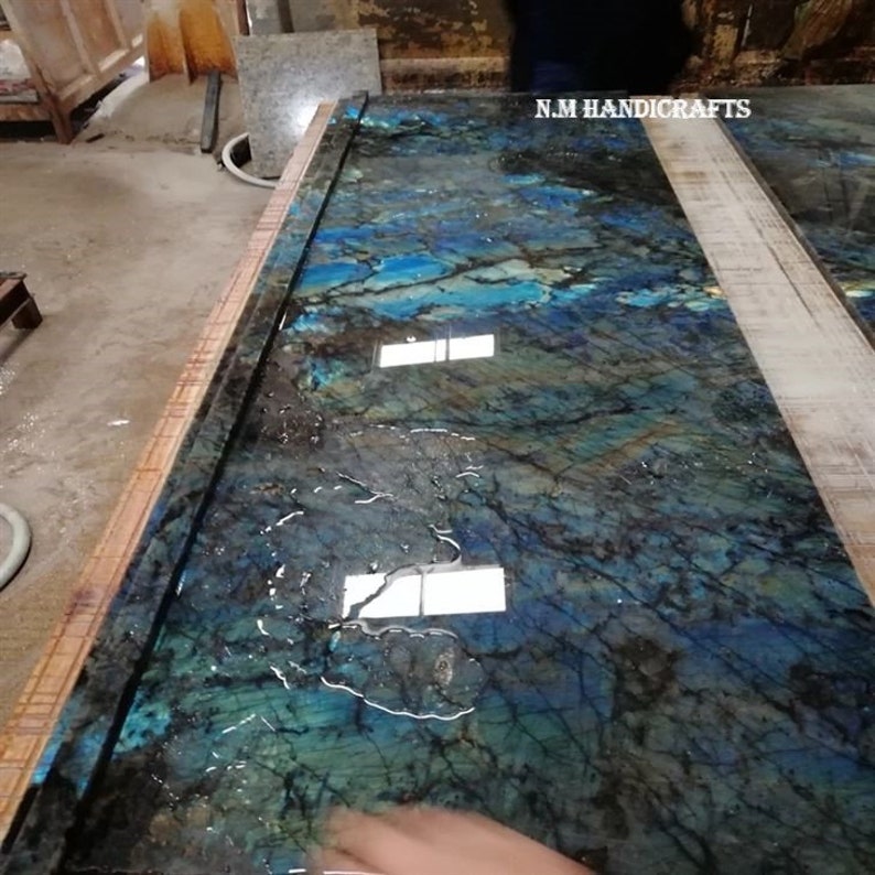 Labradorite Stone Slab Counter Tops Dining Table Top Garden - Etsy