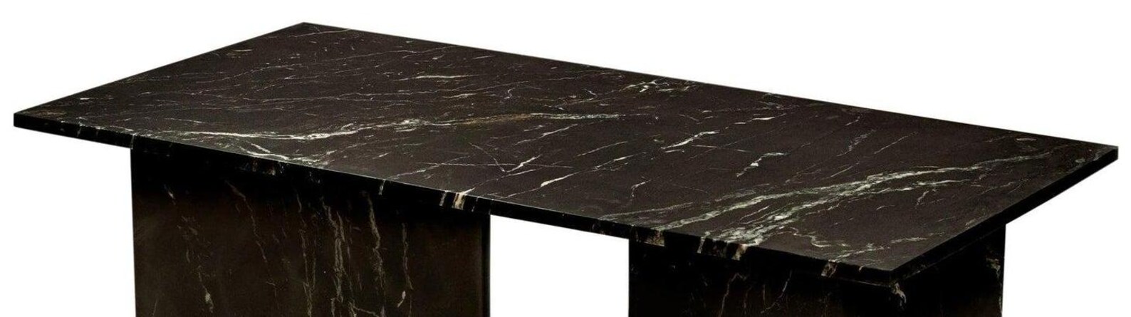 Black Marquino Marble Coffee Table, Stone Garden Table, Marble Hallway ...