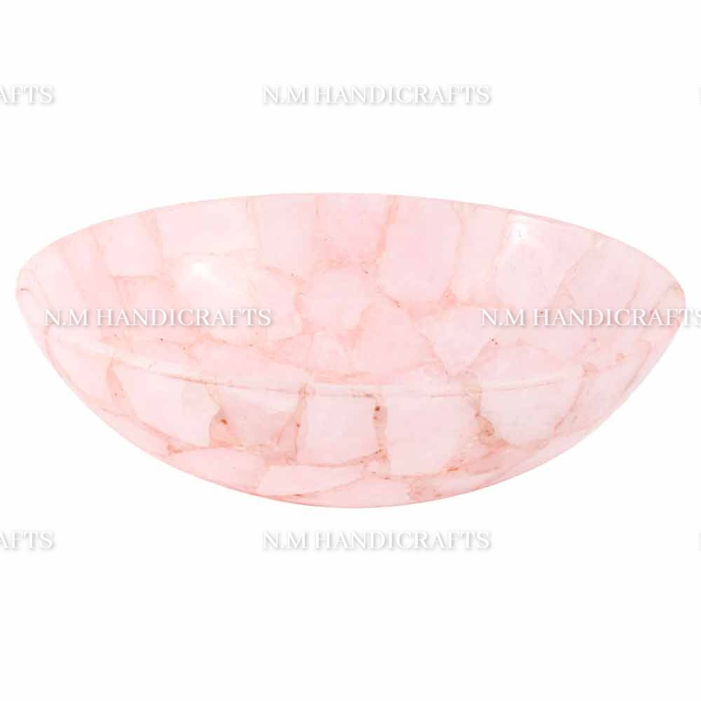 Rose Quartz Sink Pink Quartz Wash Basin Gems Stone Sink - Etsy