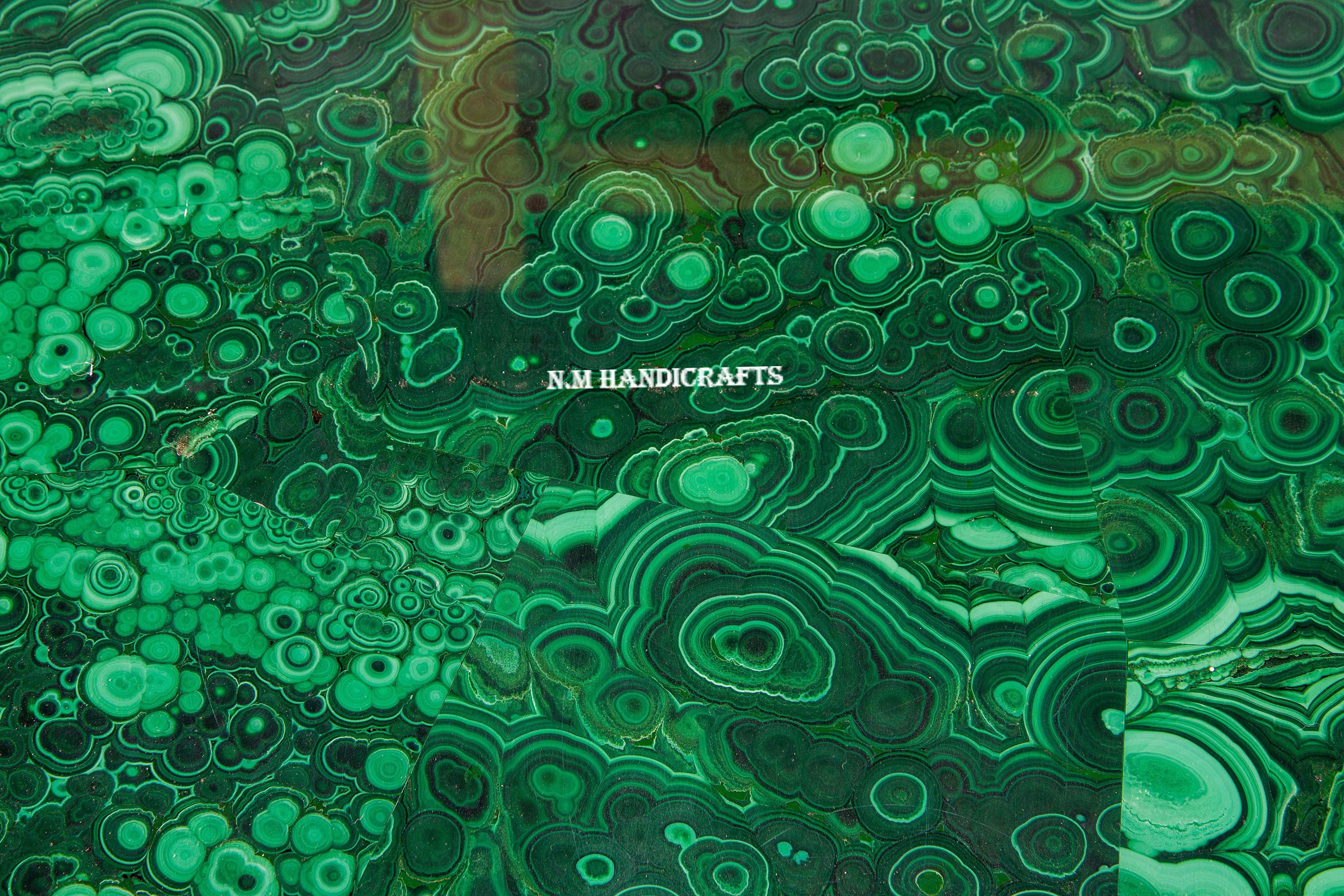 Malachite Inlay Stone Coffee Table Top Dining Table Top - Etsy