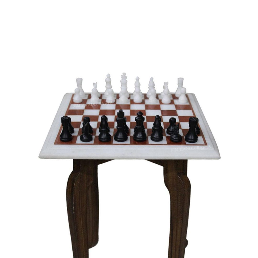 Marble Chess Board Set, Jasper Stone Chess Board, Pietra Dura Art ...