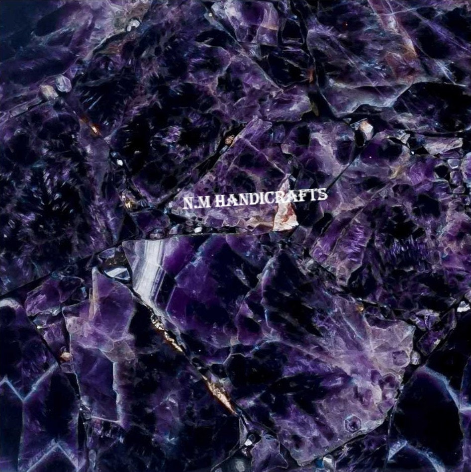 Purple Amethyst Table Top, Amethyst Stone Table, Amethyst Side Table ...
