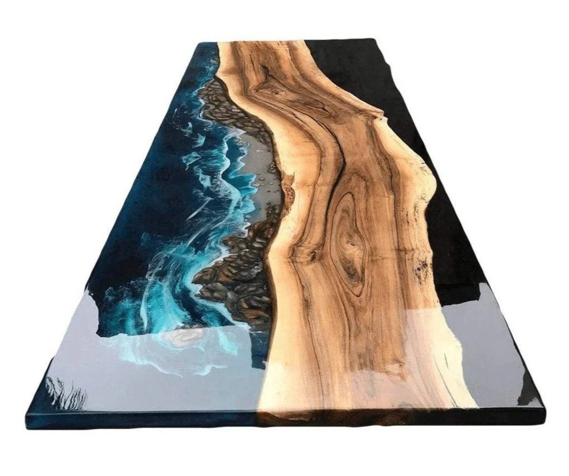 Wood Resin River Table Dining Table Top Center Table Top - Etsy