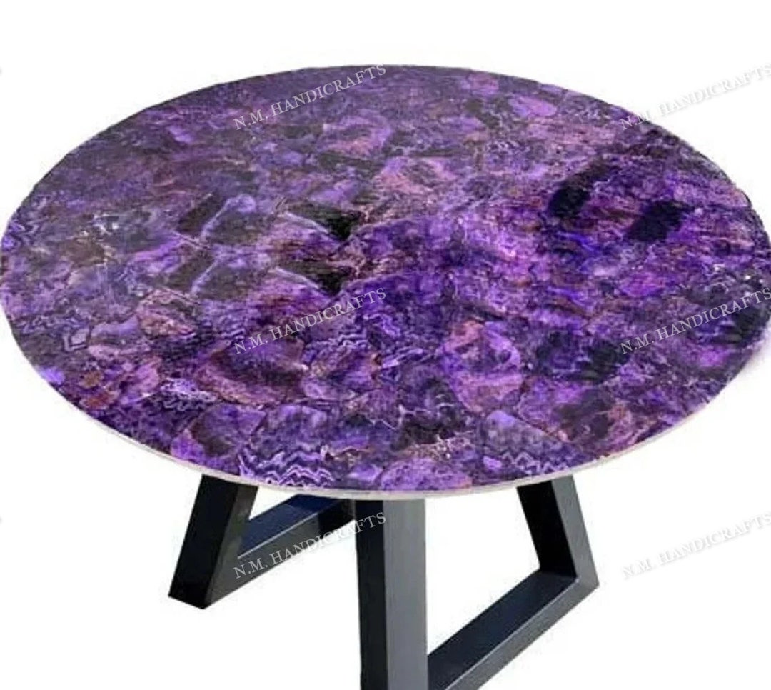Amethyst Table Top, Amethyst Stone Coffee Table, Amethyst Side Table ...