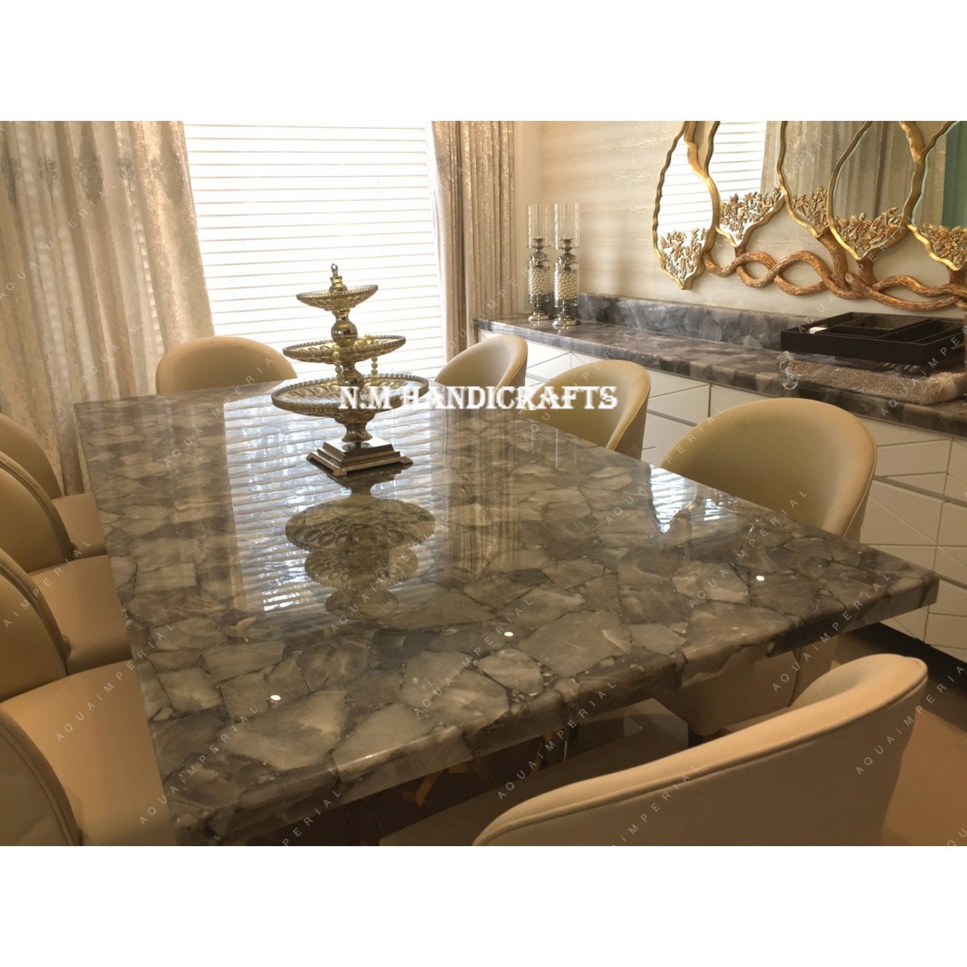 Smoky Quartz Table Top, Dining Table Top , Grey Quartz Table, Coffee ...