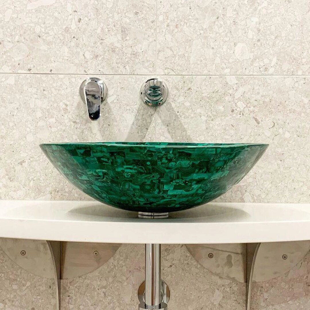 Malachite Wash Basin, Malachite Stone Sink, Bathroom & Kitchen Sink ...