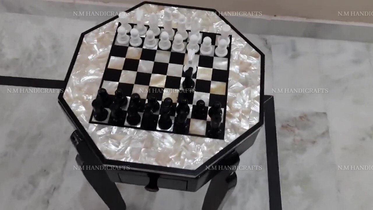 Marble Chess Set With Base Chess Board With Drawers - Etsy